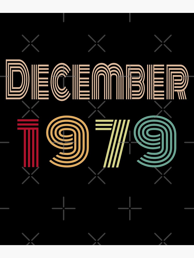 Poster « Joyeux anniversaire, joyeux anniversaire, né en décembre 1979 ...