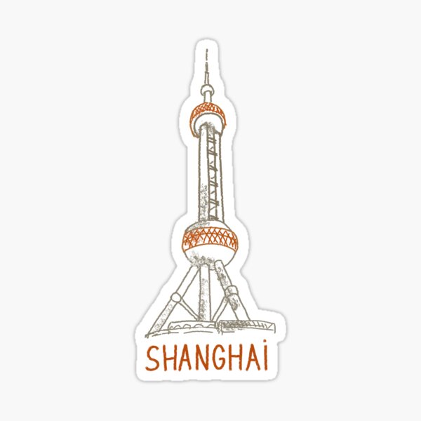 Shanghai Skyline Stickers | Redbubble