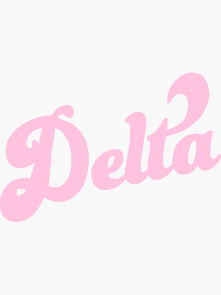 "Delta - Lettering" Sticker by PositivelyBella | Redbubble