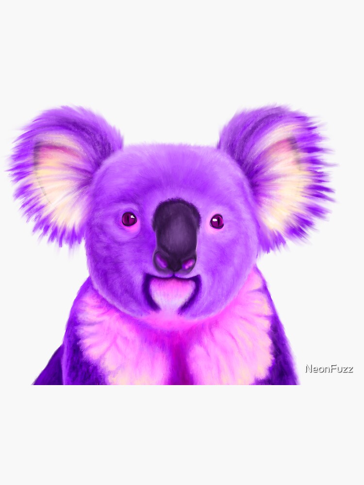 "Purple Koala" Sticker for Sale by NeonFuzz | Redbubble