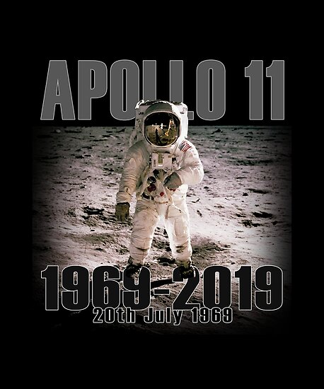 Apollo 11 Moon Landing 50th Anniversary Poster By Mikeprittie Redbubble