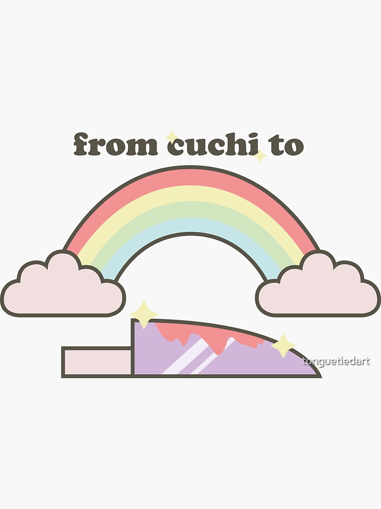 "from CUCHI to CUCHILLO" Sticker for Sale by tonguetiedart | Redbubble