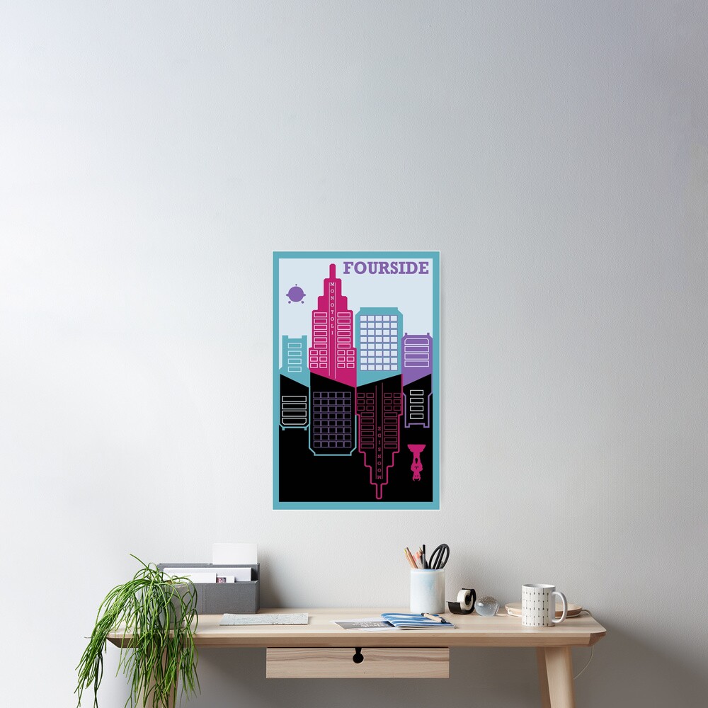 "Fourside Poster, Earthbound" Poster for Sale by nickfolz | Redbubble