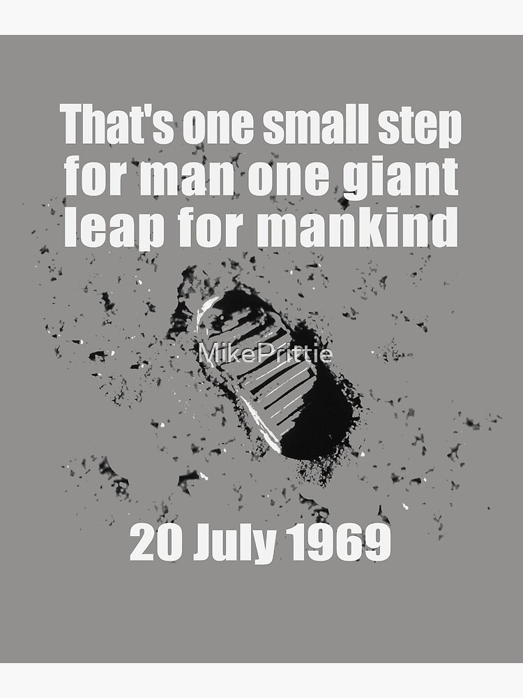 Apollo 11 Moon Landing 50th Anniversary Poster By Mikeprittie Redbubble
