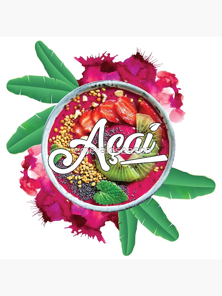 "Acai Bowl Decal" Canvas Print for Sale by emeraldseason | Redbubble