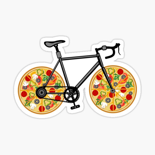 "Pizza Bike" Sticker for Sale by All-Streets | Redbubble