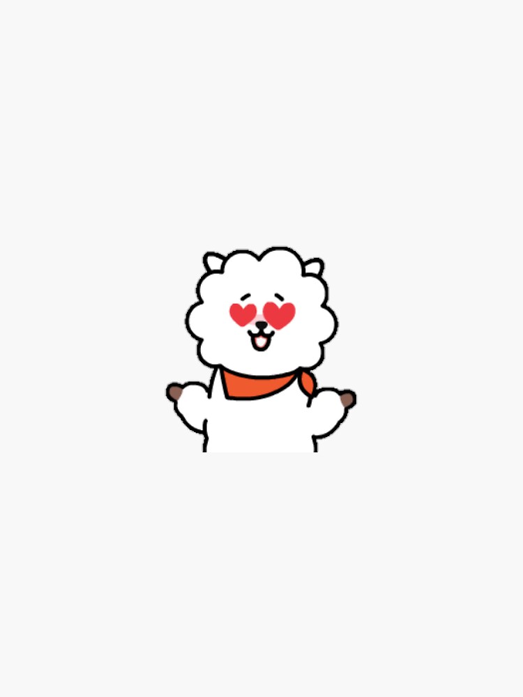 "bts bt21 rj alpaca jin " Sticker by suzangg | Redbubble