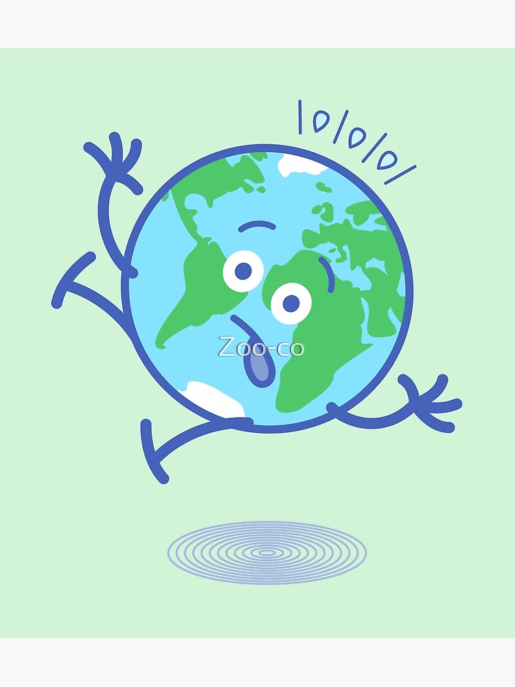 "Scared Earth slipping and falling down" Photographic Print by Zoo-co ...