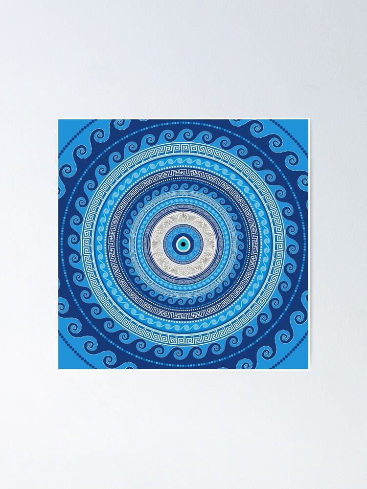 "Greek Mati Mataki - Matiasma Evil Eye ornament #2" Poster by ...