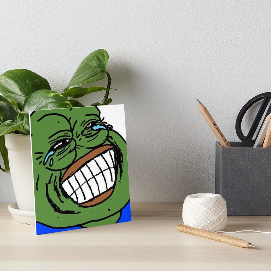 "Laughing Pepe" Art Board Print for Sale by snipermask | Redbubble