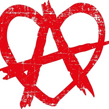 "Anarchy heart, red, revolution, punk" Sticker by Spoox | Redbubble