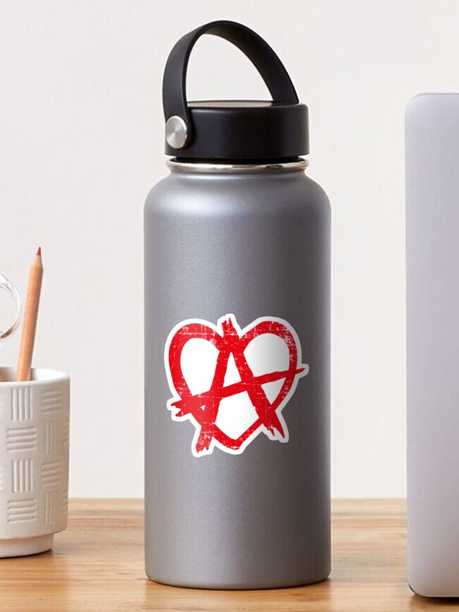 "Anarchy heart, red, revolution, punk" Sticker by Spoox | Redbubble