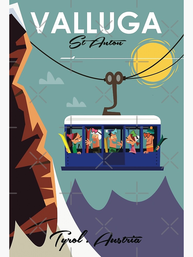 "Valluga St Anton poster" Art Print for Sale by GAGodel | Redbubble