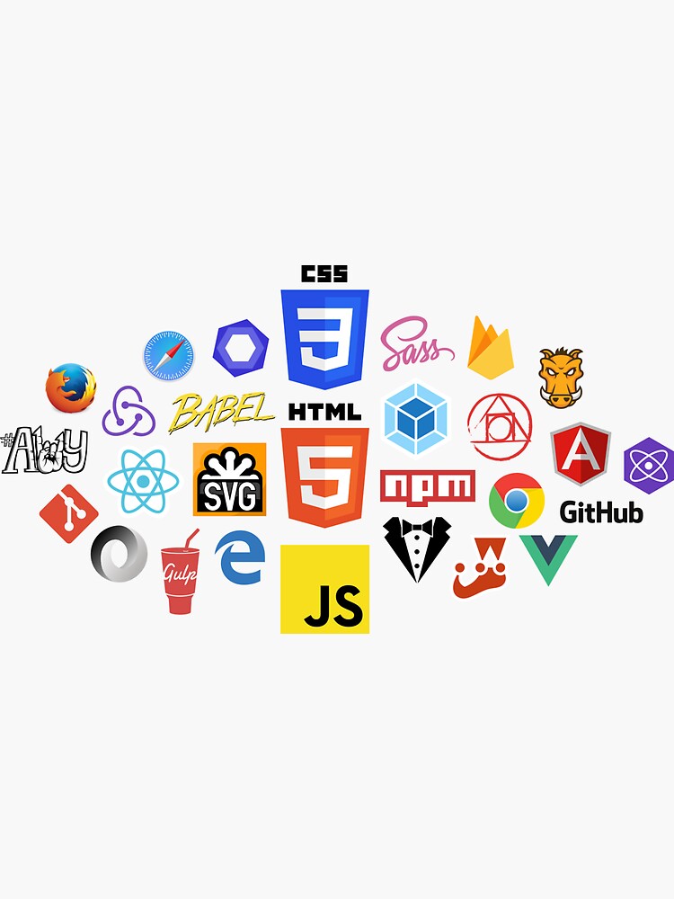 "Frontend stack" Sticker for Sale by coderman | Redbubble