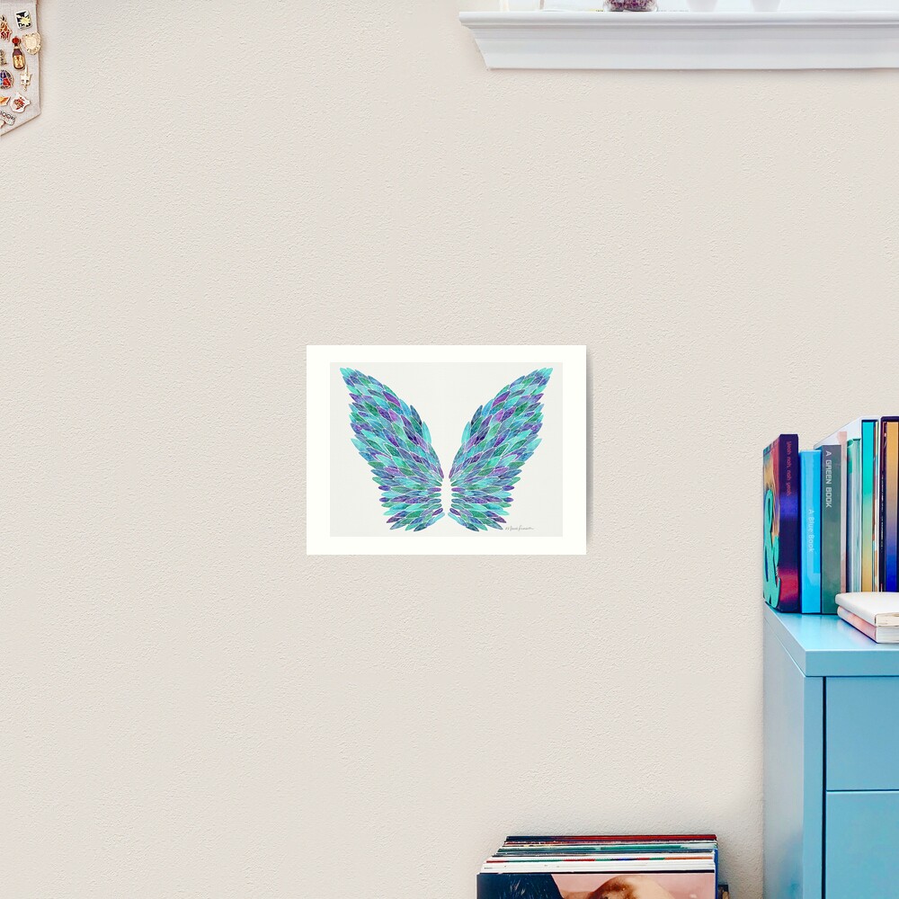 "Turquoise Angel Wings" Art Print for Sale by MarieFunseth | Redbubble