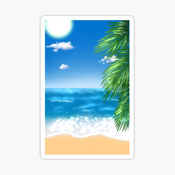 "Beach" Sticker by AT-Official | Redbubble