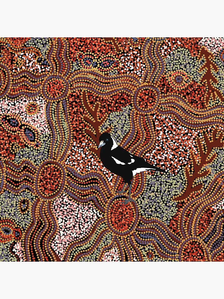 "Aboriginal Magpie" Poster for Sale by omal | Redbubble