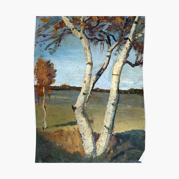 "Paula Modersohn-Becker Birch Tree in a Landscape" Poster by pdgraphics ...