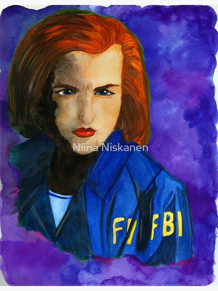 Dana Scully FBI Dark Blue Palette Premium Matte Vertical Poster sold by ...