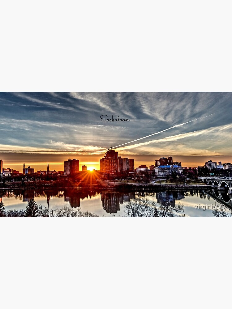 "Saskatoon Sunset, landscape photograph, Canada" Canvas Print for Sale ...