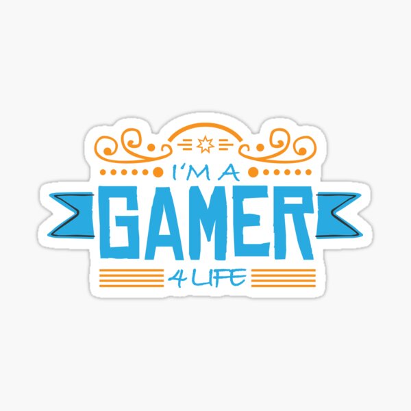 "Gamer 4 Life" Sticker for Sale by MrTeeTime | Redbubble