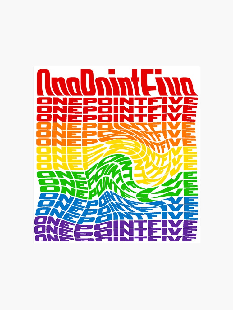 "Amine onepointfive rainbow album logo " Sticker for Sale by kaiyafaith ...