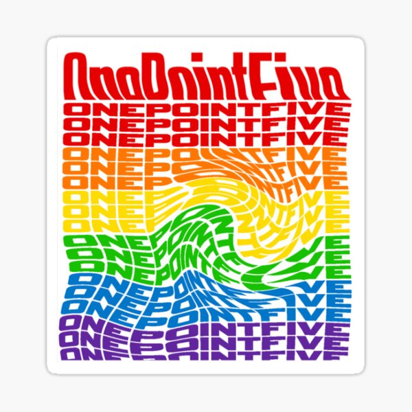 "Amine onepointfive rainbow album logo " Sticker for Sale by kaiyafaith ...