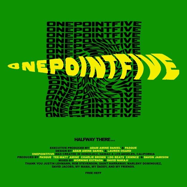"Amine onepointfive green and yellow album cover" by kaiyafaith | Redbubble