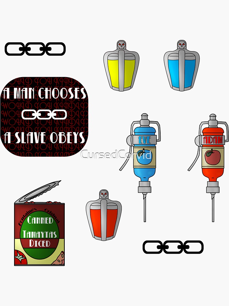 "Bioshock sticker sheet" Sticker by CursedCorvid | Redbubble