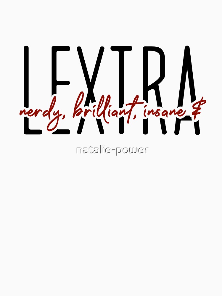 "LEXTRA (schwarzer und roter Text)" T-Shirt von natalie-power | Redbubble