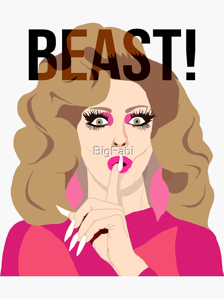 "Beast!" Sticker for Sale by BigFabi | Redbubble