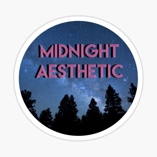 "Midnight Aesthetics" Sticker for Sale by Kletova | Redbubble