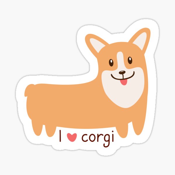 "Cute sticker welsh corgi." Sticker for Sale by illucesco | Redbubble
