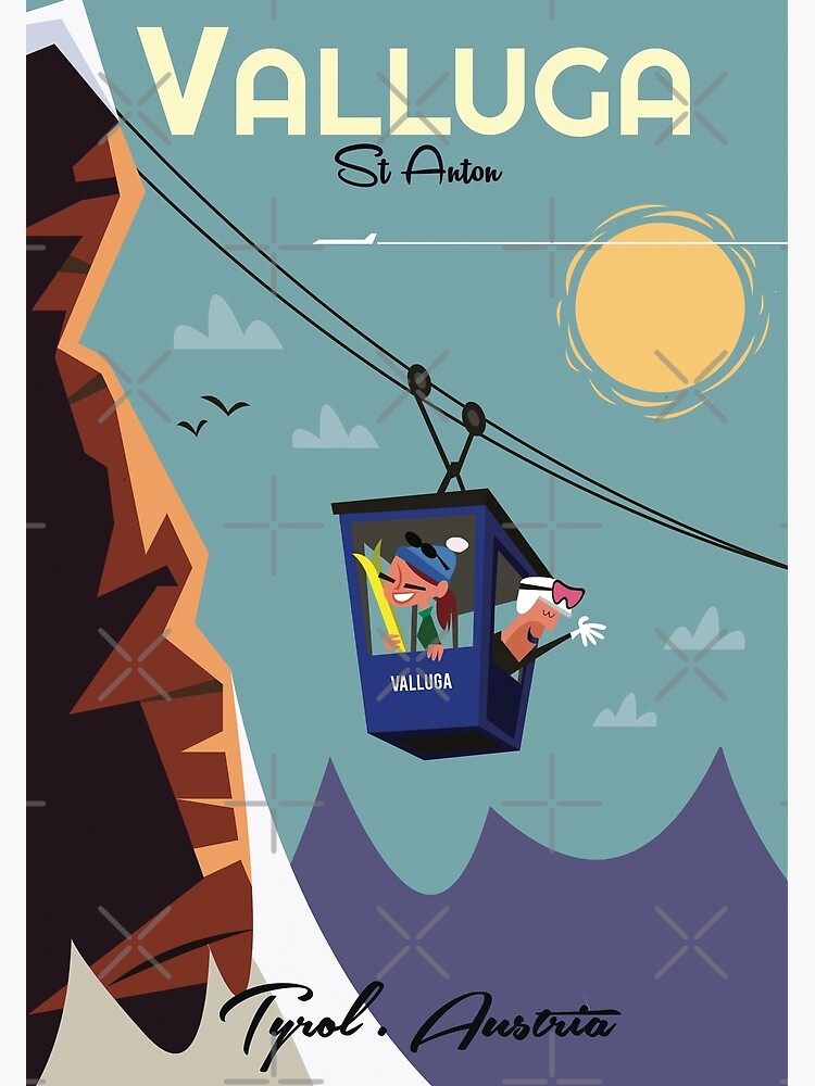 "Valluga St Anton Poster" Art Print by GAGodel | Redbubble