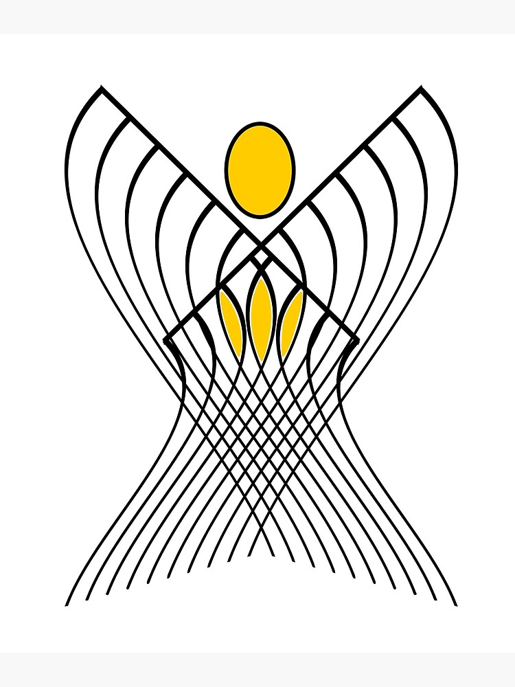 Lámina fotográfica «Diseño de angel Diseño abstracto con líneas y ...
