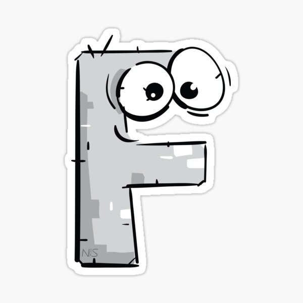 "Cute F" Sticker for Sale by nedasadreddin | Redbubble