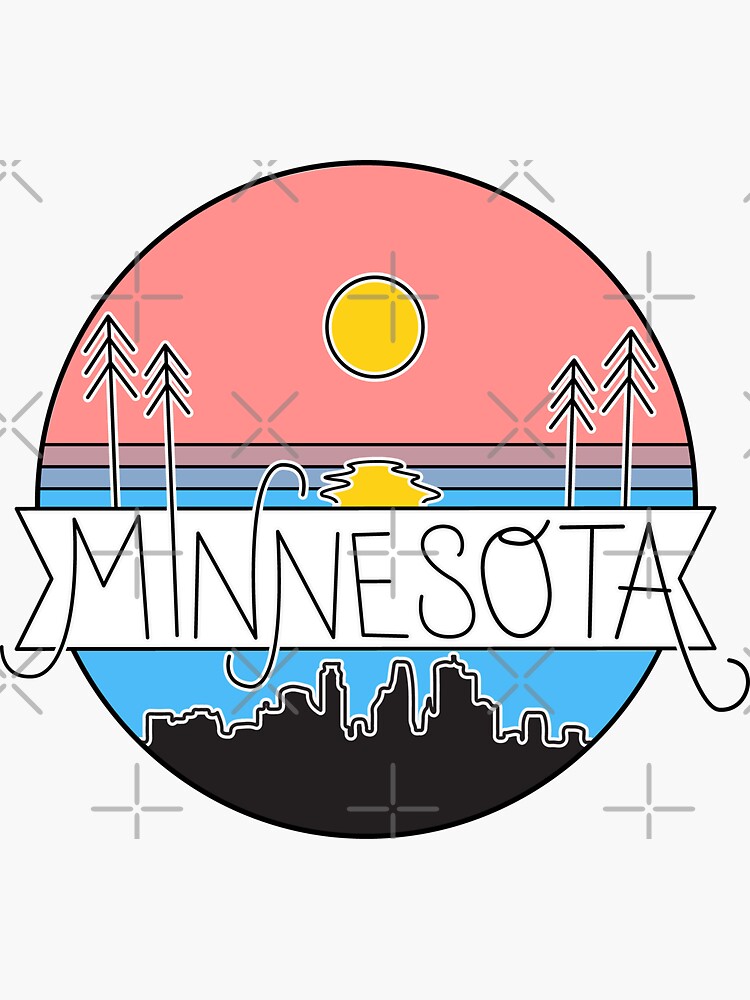 "Minnesota Logo" Sticker for Sale by LF-Designs- | Redbubble