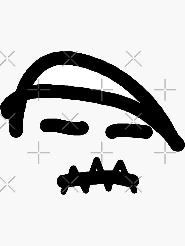 "Sad Boy Sticker" Sticker for Sale by Sobinka | Redbubble