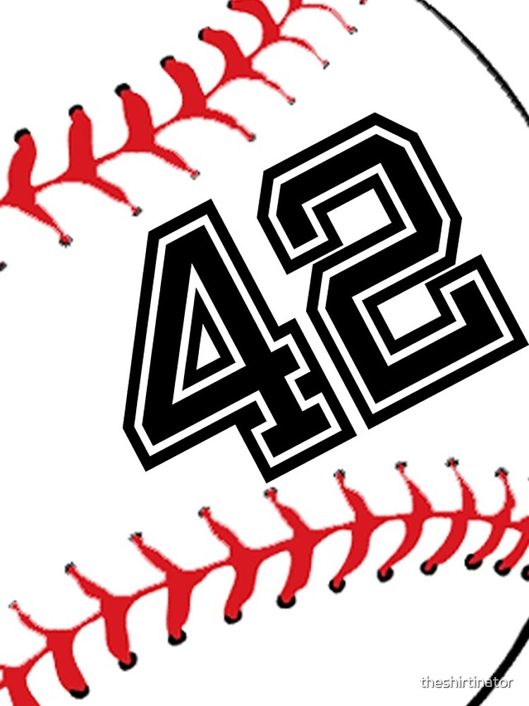 "Baseball Player Jersey No 42 Back Number #42 Ball Sport Sticker Gift ...