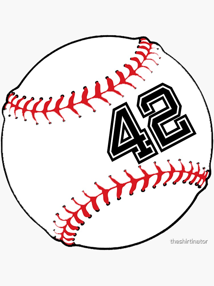 "Baseball Player Jersey No 42 Back Number #42 Ball Sport Sticker Gift ...