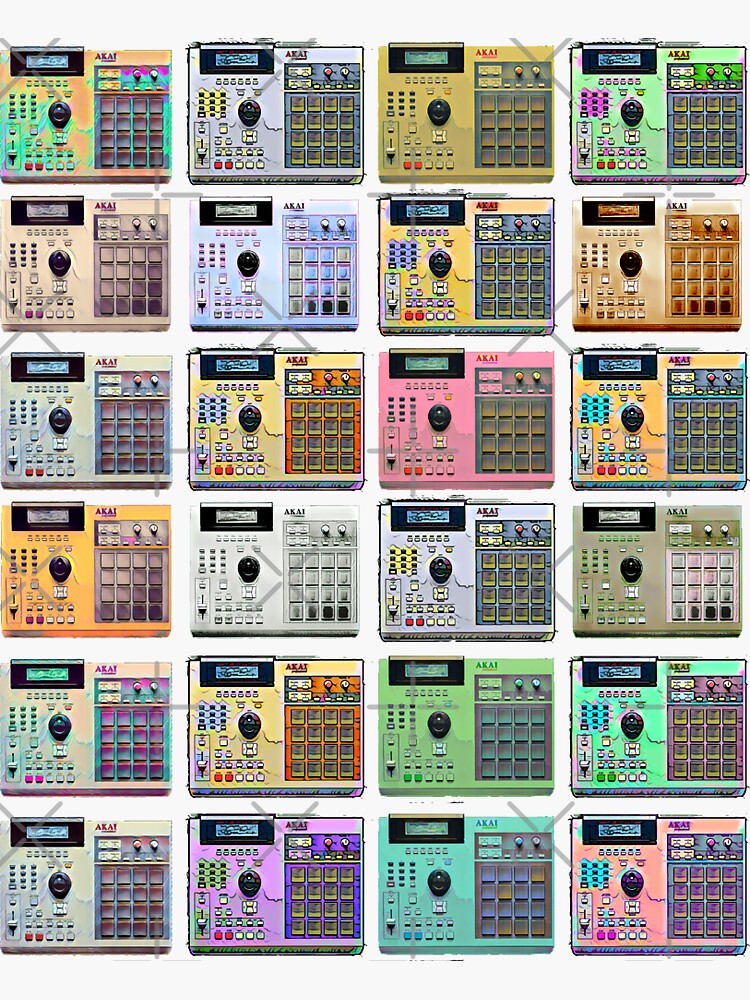 "Hiphop Drum machine Mpc 2000 xl Fan Art " Sticker for Sale by mewzeek ...