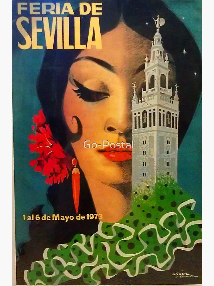 "Feria de Sevilla Vintage Print" Sticker for Sale by Go-Postal | Redbubble