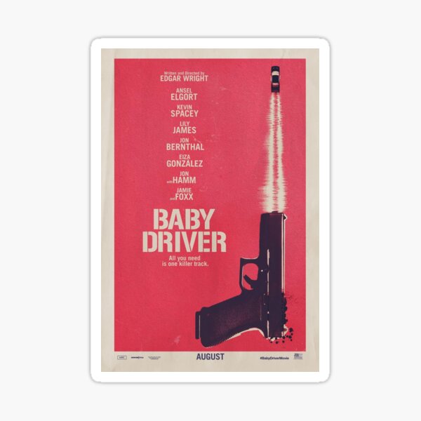 "Baby Driver Minimalist Poster" Sticker by ZJCustoms | Redbubble