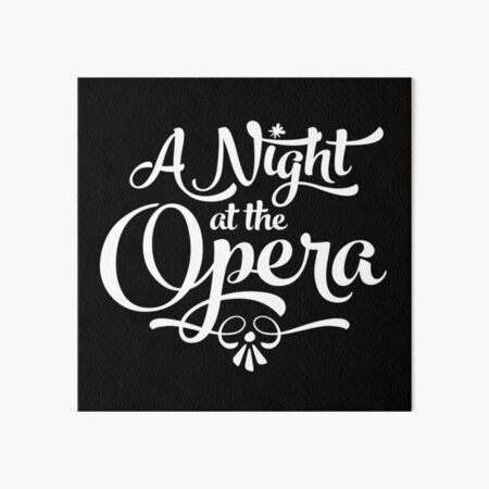 "A Night at the Opera Script" Art Board Print for Sale by SpruceTavern ...