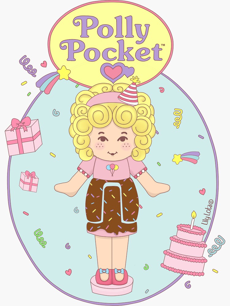 "Polly Pocket "Birthday Party"" Sticker for Sale by LilyLota | Redbubble