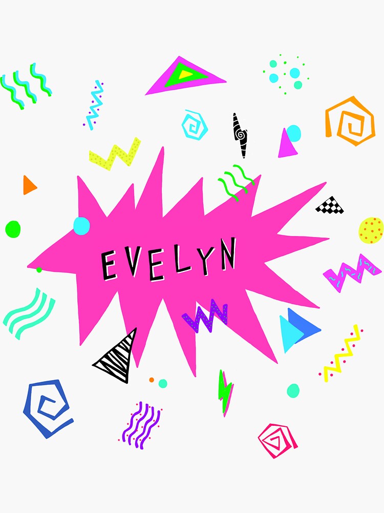 "Evelyn" Sticker by emmasteinman | Redbubble
