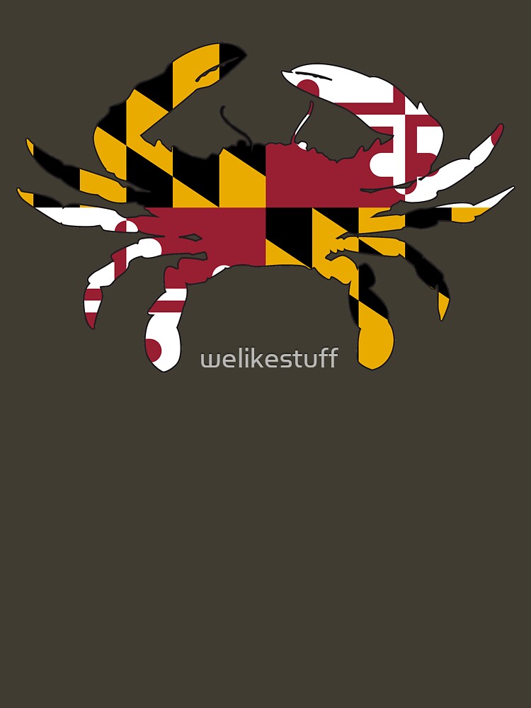 "Maryland Flag Crab" T-shirt for Sale by welikestuff | Redbubble ...