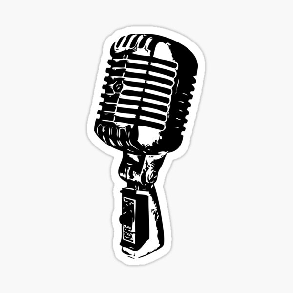 "microphone vintage" Sticker by SamuelMolina | Redbubble