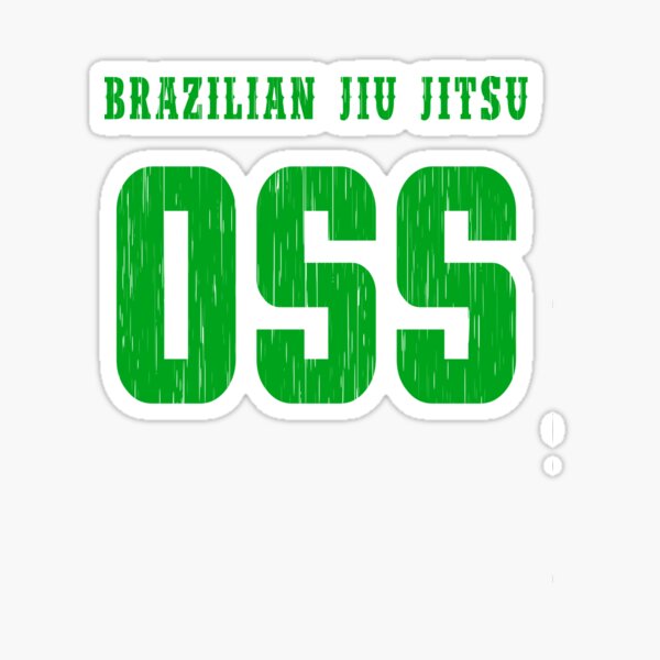 "Brazilian Jiu Jitsu OSS Distressed BJJ Art" Sticker for Sale by ...