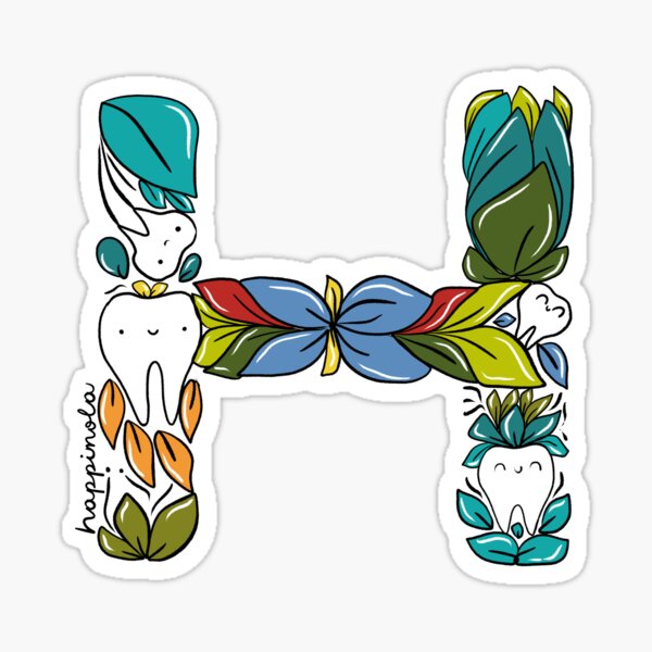 "H" Sticker for Sale by TamaraArauz | Redbubble